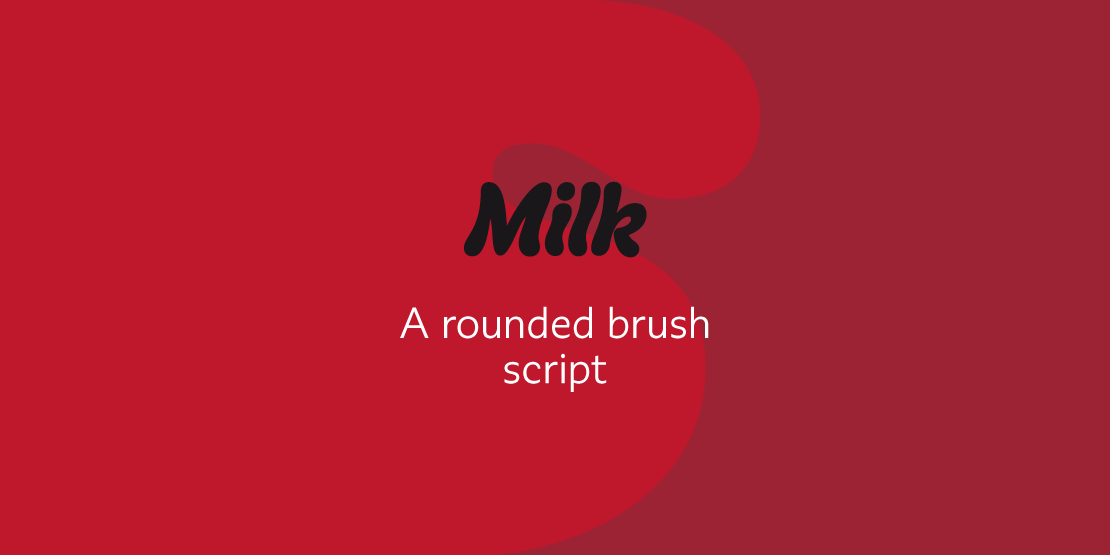 Milk script Hubert Jocham Type